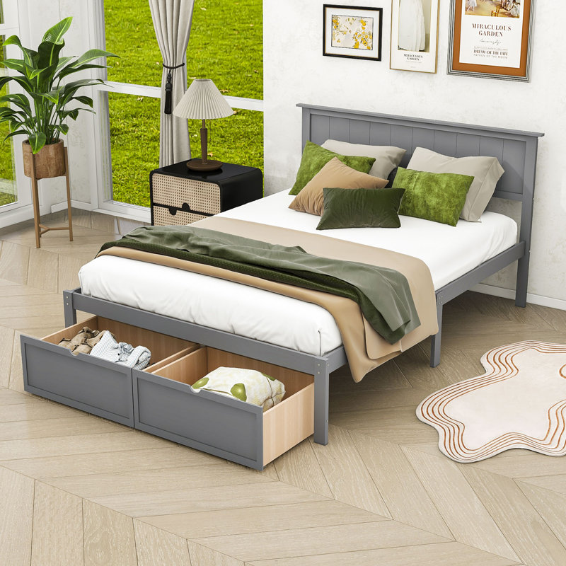 Red Barrel Studio Hinkson Full Double Storage Platform Bed Wayfair